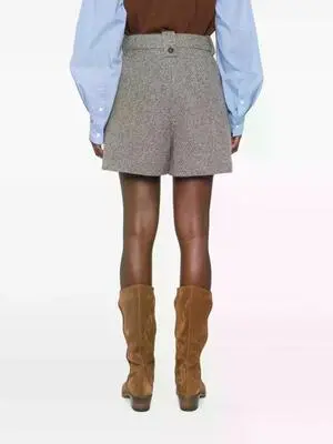 GOLDEN GOOSE Tweed Effect Pleated Shorts