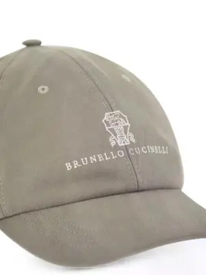 Brunello Cucinelli Embroidered Logo Baseball Cap - Grey