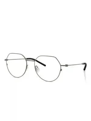 Moncler Geometric Octagon Frame Eyeglasses - Grey