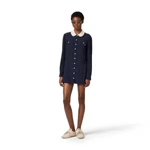 Miu Miu Marocain Mini-dress With Embroidered Collar