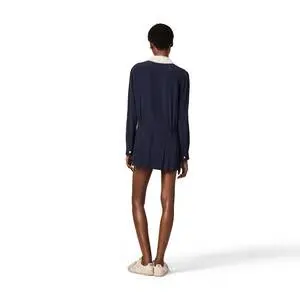 Miu Miu Marocain Mini-dress With Embroidered Collar