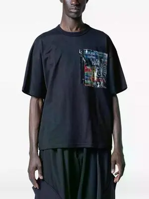 YOSHIOKUBO Cotton Jersey Zip-pocket T-shirt