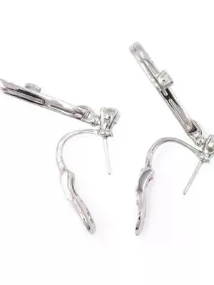 BVLGARI 18k White Gold Pavé-set Diamond Clip-on Earrings