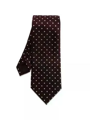TOM FORD Polka-dot Silk Neck Tie - Red