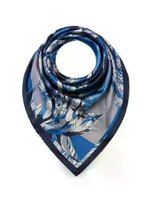 LANCEL Feather-print Scarf