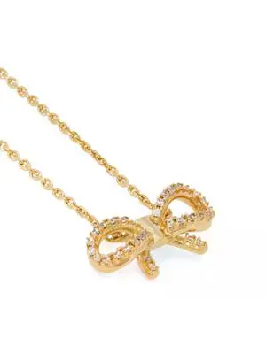 FERRAGAMO Vara Crystal-embellished Bow Necklace