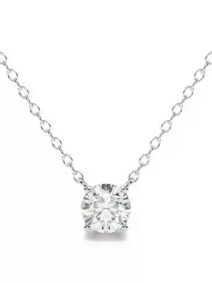 Diamond Essentials 14k White Gold Round-cut Diamond Necklace - Silver