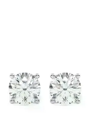 DIAMOND ESSENTIALS 14k White Gold Diamond Stud Earrings - Silver