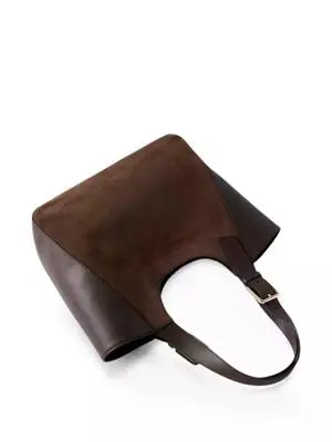 Furla Suede-panel Leather Tote Bag