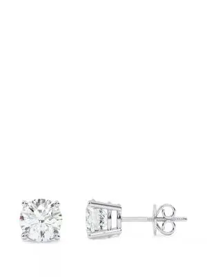 DIAMOND ESSENTIALS Laboratory-grown Diamond Solitaire Stud Earrings - Silver