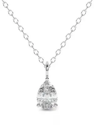 DIAMOND ESSENTIALS Pear-cut Diamond Necklace - Silver