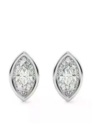 DIAMOND ESSENTIALS Diamond Marquise Stud Earrings - Silver
