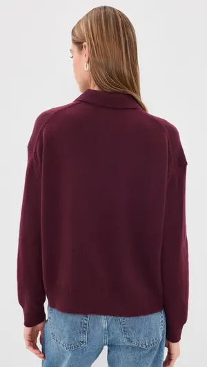 ANINE BING Lee Polo Sweater
