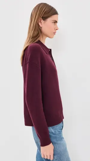 ANINE BING Lee Polo Sweater