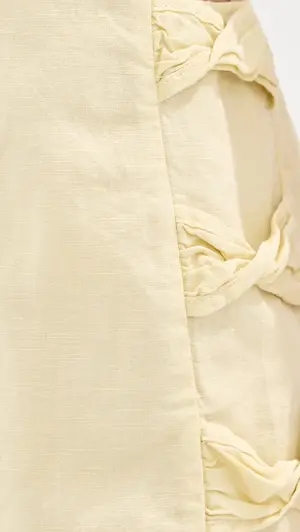 LE BOP Jane Linen Mini Dress - Honeydew