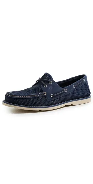 Sperry Authentic Original 2 Eye Ripple Resort Boat Shoes - Navy
