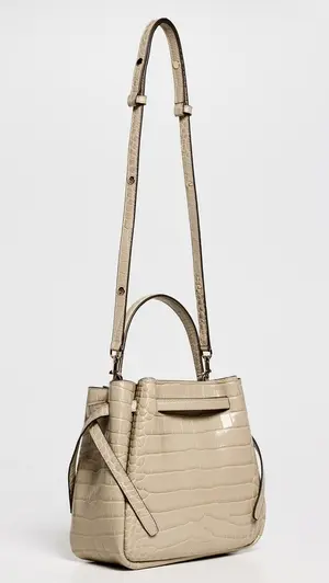 Tory Burch Romy Embossed Croc Bucket Bag