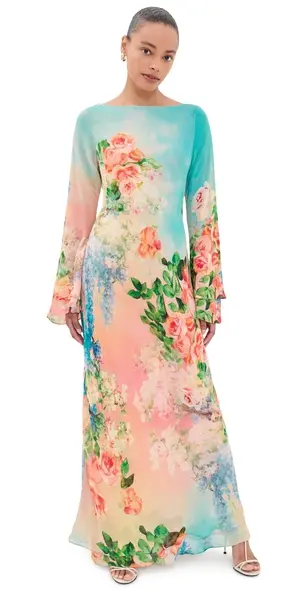 Hemant & Nandita Double Layer Maxi Dress - Multi