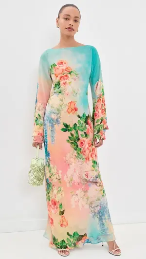 Hemant & Nandita Double Layer Maxi Dress