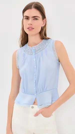 ALEX MILL Collette Top In Ramie