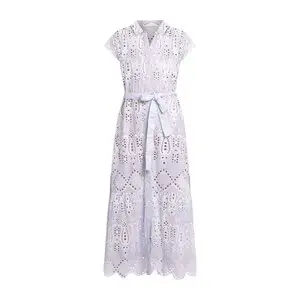 BINDU Ines Dress Eyelet - Blue