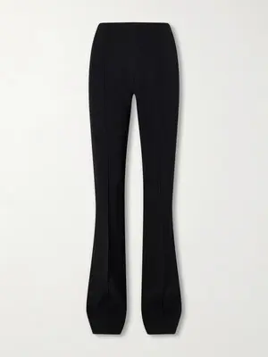 THE ROW Fabien Wool-blend Crepe Straight-leg Pants