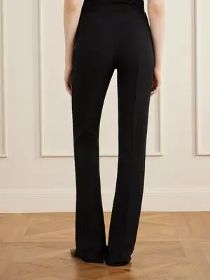 THE ROW Fabien Wool-blend Crepe Straight-leg Pants
