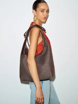 REFORMATION Medium Vittoria Tote Bag - Brown
