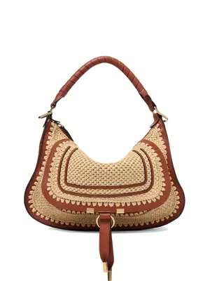 Chloé Marcie Small Rafia Shoulder Bag