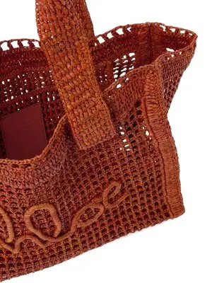 Chloé Summer Banana Rafia Tote Bag