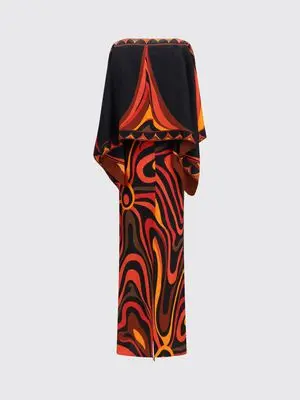Emilio Pucci Printed Silk Cape Dress
