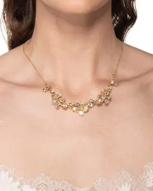 Alexis Bittar Clat Crystal Cluster Bib Necklace