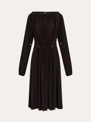 FERRAGAMO Viscose Dress With Gathered Detailing