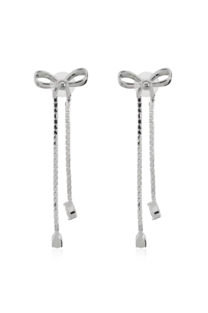 SELF-PORTRAIT Long Earrings With Sparkling Crystals