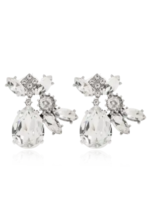 SELF-PORTRAIT Earrings With Sparkling Crystals