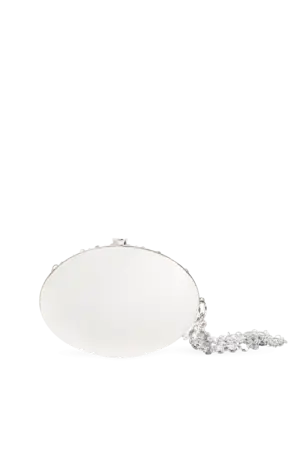 SELF-PORTRAIT Satin Clutch With Shimmering Crystals