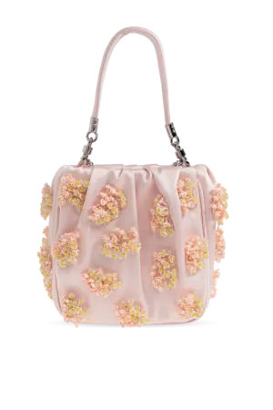 SELF-PORTRAIT Satin Bag With Appliqués