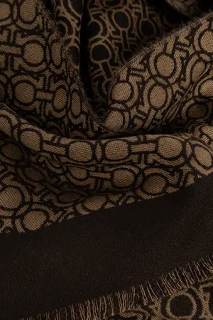 FERRAGAMO Wool Scarf With Monogram