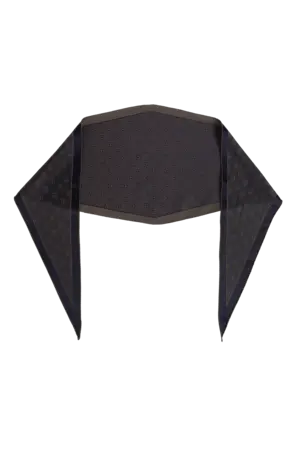 FERRAGAMO Asymmetric Scarf With Monogram - Brown