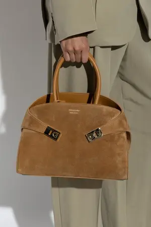FERRAGAMO Suede Bag `hug