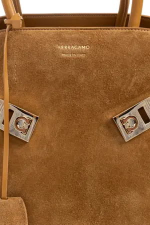 FERRAGAMO Suede Bag `hug