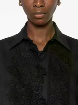 Ermanno Scervino Lace-embroidered Linen Shirt