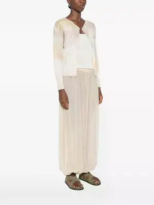 Issey Miyake Plissé-effect Abstract-print Cardigan