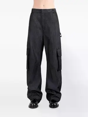 Balenciaga Relaxed Wide-leg Multi-pocket Cargo Pants - Grey