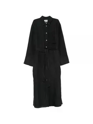 Marc O'polo Belted Midi Shirt Dress - Black
