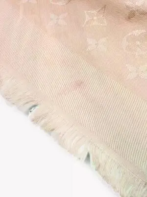 LOUIS VUITTON 2022 Monogram Fringed Scarf