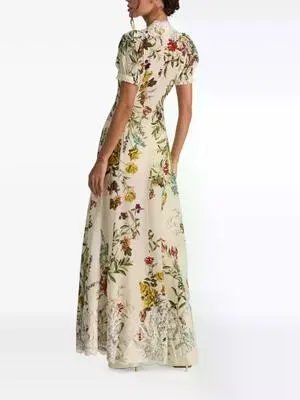 Alice + Olivia Ingrid Lace-trim Floral-print Blouse