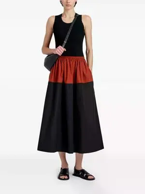 Proenza Schouler White Label Nyla Skirt In Poplin - Black