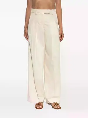 BY MALENE BIRGER Taalia Pleated Wide-leg Trousers - Neutrals
