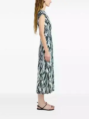 Proenza Schouler White Label Miranda Printed Jersey A-line Dress - Blue